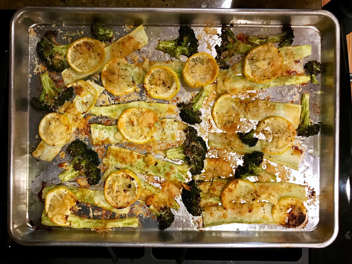 Roasted Broccoli Stems with Lemon and Parmesan – Thrifted Kitchen